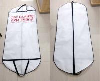 China Non Woven Handle Long Hanging Clothes Garment Bags Collapsible Silk Screen Printing for sale