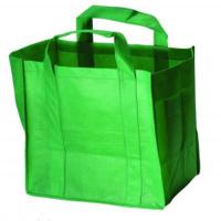 China Reusable Non Woven Carry Bags Promotional Gift Totes in Green Purple for sale