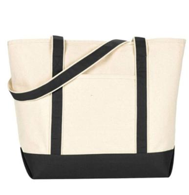 China Durable Fashionable Large Cotton Canvas Tote Bags Personalized Color for sale