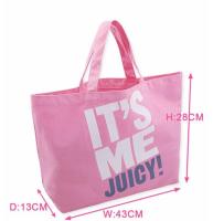 China Pink Printed Canvas Tote Bags Ladies Cotton Handbags for Ladies Supermarket for sale