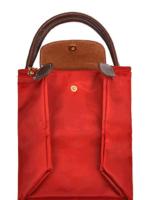 China Fashion Foldable Ladies Tote Bags Red Polyester Handbags Promotional for sale