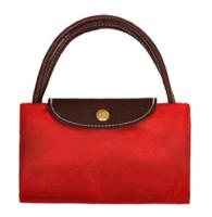 China Fashion Foldable Ladies Tote Bags Red Polyester Handbags Promotional for sale