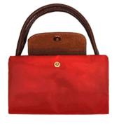 China Fashion Foldable Ladies Tote Bags Red Polyester Handbags Promotional for sale