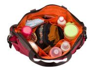 China Personalised Adult designer Baby Diaper Bags , Red Yummy Mummy Bag TPDB008 for sale