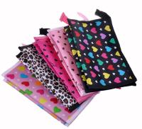 China Promotional Nylon Dots Printed Travel Cosmetic Bags / Cosmetic Train Cases for sale