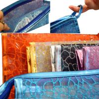 China Fashionable Portable Clear Makeup Bag in Nylon Mesh Reusable Feature for sale