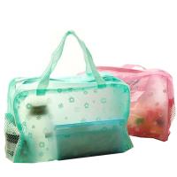China Matt Imprinted PVC Transparent Makeup Bag  Eco Friendly Cosmetic Tote Bag for sale