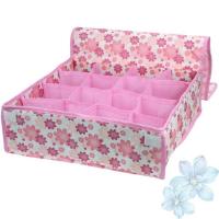 China Pink Orange Non Woven Multi Compartment Storage Boxes for Underwear for sale