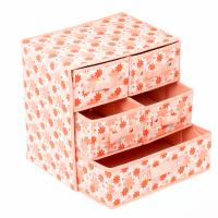 China Foldable AZO Free Non Woven Storage Boxes with Drawers 3 Layer different color for sale