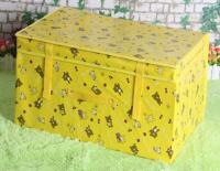 China Customized Foldable Lamination Non Woven Storage box /bins , Pink / Yellow / Blue for sale