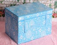 China Customized Foldable Lamination Non Woven Storage box /bins , Pink / Yellow / Blue for sale
