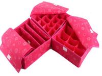 China Custom Printed Bra And Underwear Organizer Portable Collapsible Storage Box for sale