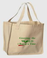 China Customized Green Non Woven Grocery Bags with Silk Screen Printed Logo for sale
