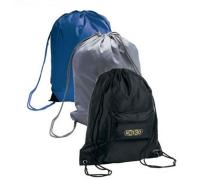China Black / Blu / Grey Promotional Gift Bags Polyester Drawstring Backpack for sale