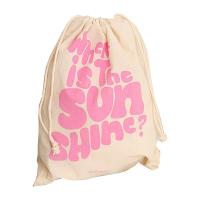 China 2 Sides Promotional Gift Bags Cotton Drawstring Backpacks ISO9001 Certification for sale