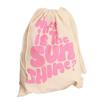 China 2 Sides Promotional Gift Bags Cotton Drawstring Backpacks ISO9001 Certification for sale