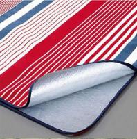 China Red Stripes Outside Foldable waterproof Picnic mat Blanket for Camping / Travel / Promotional for sale