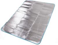 China Light Blue Waterproof Picnic Mat Folding Beach Mat Polyester and Aluminium for sale