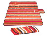 China Folding Beach Blanket Large Waterproof Picnic Rug with Stripes Printed for sale