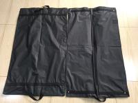 China Clips Suit Garment Bag Travel Black Peva Printed Webbing Handles 100*60 cm Size for sale