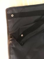 China Clips Suit Garment Bag Travel Black Peva Printed Webbing Handles 100*60 cm Size for sale