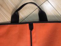 China Handle Suit Garment Bag Travel Colored Non Woven Printed With Clips 115*60 cm Size for sale