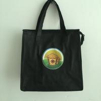 China TPCB023 Waterproof Cooler Bag Black Hot Transfer Printed Non Woven for sale