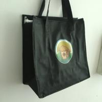 China TPCB023 Waterproof Cooler Bag Black Hot Transfer Printed Non Woven for sale