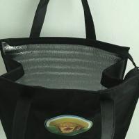 China TPCB023 Waterproof Cooler Bag Black Hot Transfer Printed Non Woven for sale