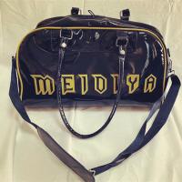 China PVC mirror leather lacquered leather split off shoulder bag travel bag shopping bag gym bag for sale