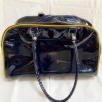 China PVC mirror leather lacquered leather split off shoulder bag travel bag shopping bag gym bag for sale