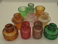 China Taper Glass Candlestick Holders Vintage Tealight Candle Holders for Table Centerpieces, Wedding Decor for sale