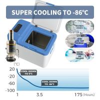China 12V DC Portable Freezer for Hospital Lab -86C Ultra Low Temp Transfer Freezer Under Table for sale