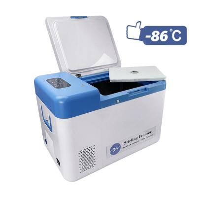 China Refport Ultra Low Temperature Stirling Cooler -86c Portable Refrigerator 12v/24v Dc Freezer for sale