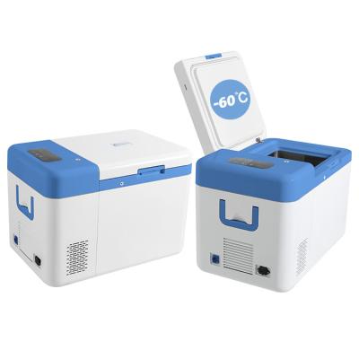 China Refport 12V/24V DC 25L Ultra Low Temperature Home Storage Camping Portable Freezer for sale