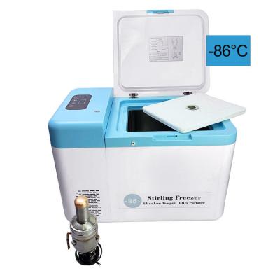 China 17.5KG Net Weight Portable -86c Stirling Cooler Mini Fridge for Medicine by Refport for sale