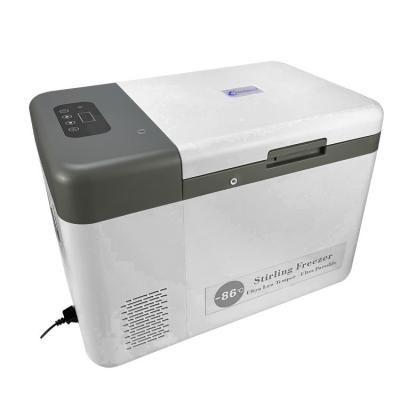 China Upright 25l Capacity He Refrigerant Portable Freezer for Hospital Vaccine Storage for sale