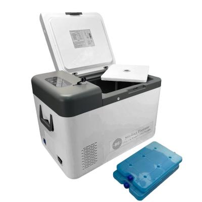 China 25L -86 Portable Ultra Low Temperature Medical Laboratory Sample Storage Transfer Stirling Freezer for sale
