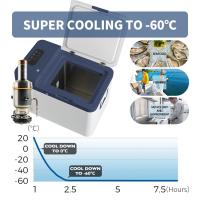 China Refport Mini Freezer -60C Low Temperature 12V/24V DC Portable Refrigerator for Table for sale