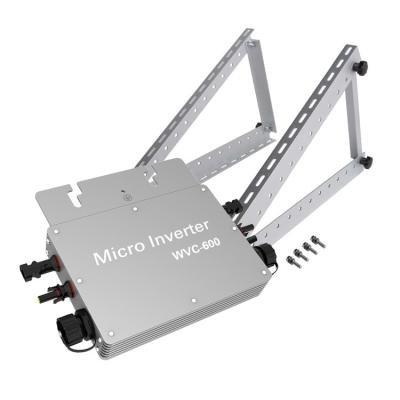 China Silver Micro Control Power Inverter 600w Home Solar System Grid Connected for sale