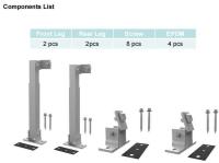 China EMC Stainless Steel Solar Panel Mounts Hook Brackets VSL 4 Energy System for sale