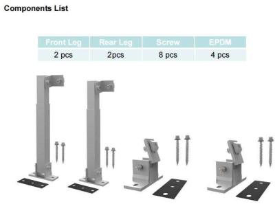 China EMC Stainless Steel Solar Panel Mounts Hook Brackets VSL 4 Energy System for sale