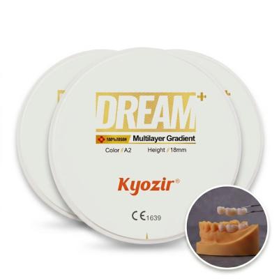 China 100% TOSOH Zirconia Powder Zirconia Dental Material Multilayer Block For Veneer Crown for sale