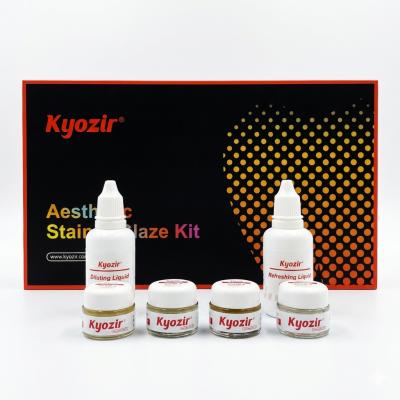 China Dental Lab Ceramic Zirconia Staining Glazing Kit 18 Color for Customized Teeth for sale