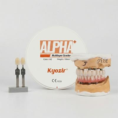China Alpha+ CAD CAM Zirconia Block 5D Multilayer Gradient Dental Zirconia Disc for sale