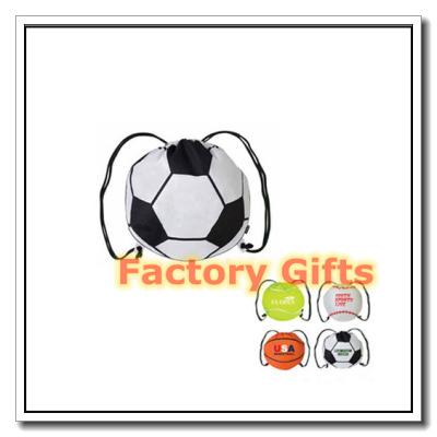 China Gym Nylon Football Shape Promotional Drawstring Bags Modern Design for sale