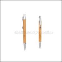 China Elegant Comfortable Bamboo Ballpoint Pen Printed Logo Custom For Presents for sale