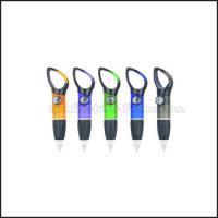 China Sturdy Printed Logo Custom Ballpoint Pen Carabiner Pen With Compass For Outdoor Events for sale