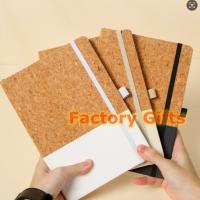 China Sustainable Cork Fabric Custom Sticky Note Book With Elastic And Ribbon Pen Holder for sale
