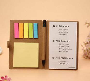 China 80 Sheets Custom Journal Notebook Notepad With Sticky Notes And Pen A5 Size for sale